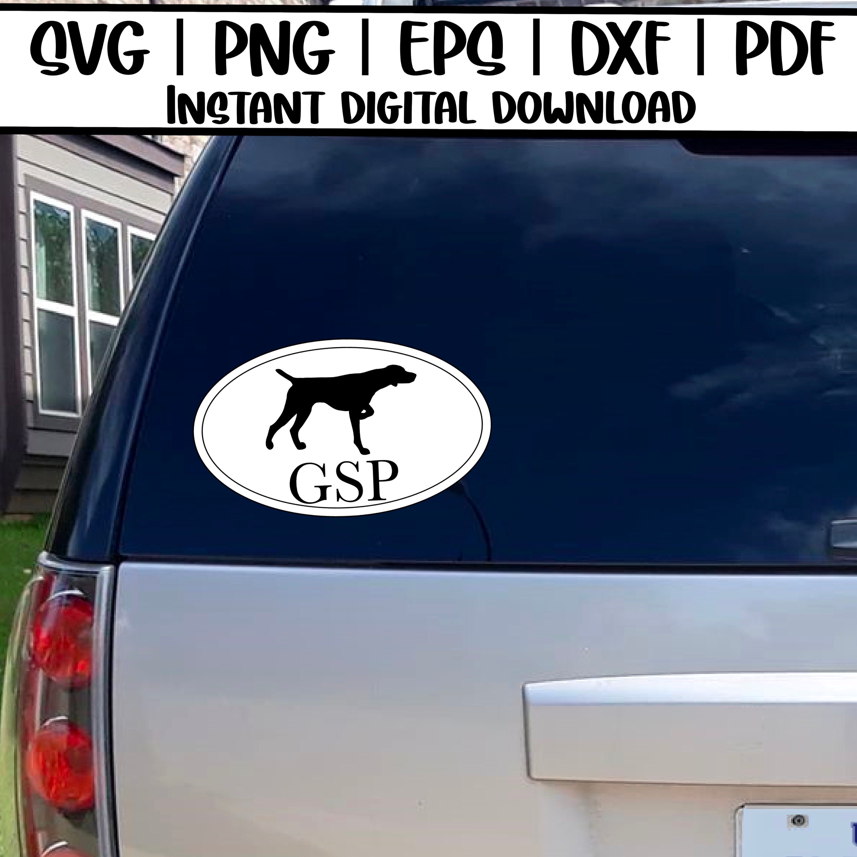GSP Decal Oval Digital Download German Shorthaired Pointer | Etsy