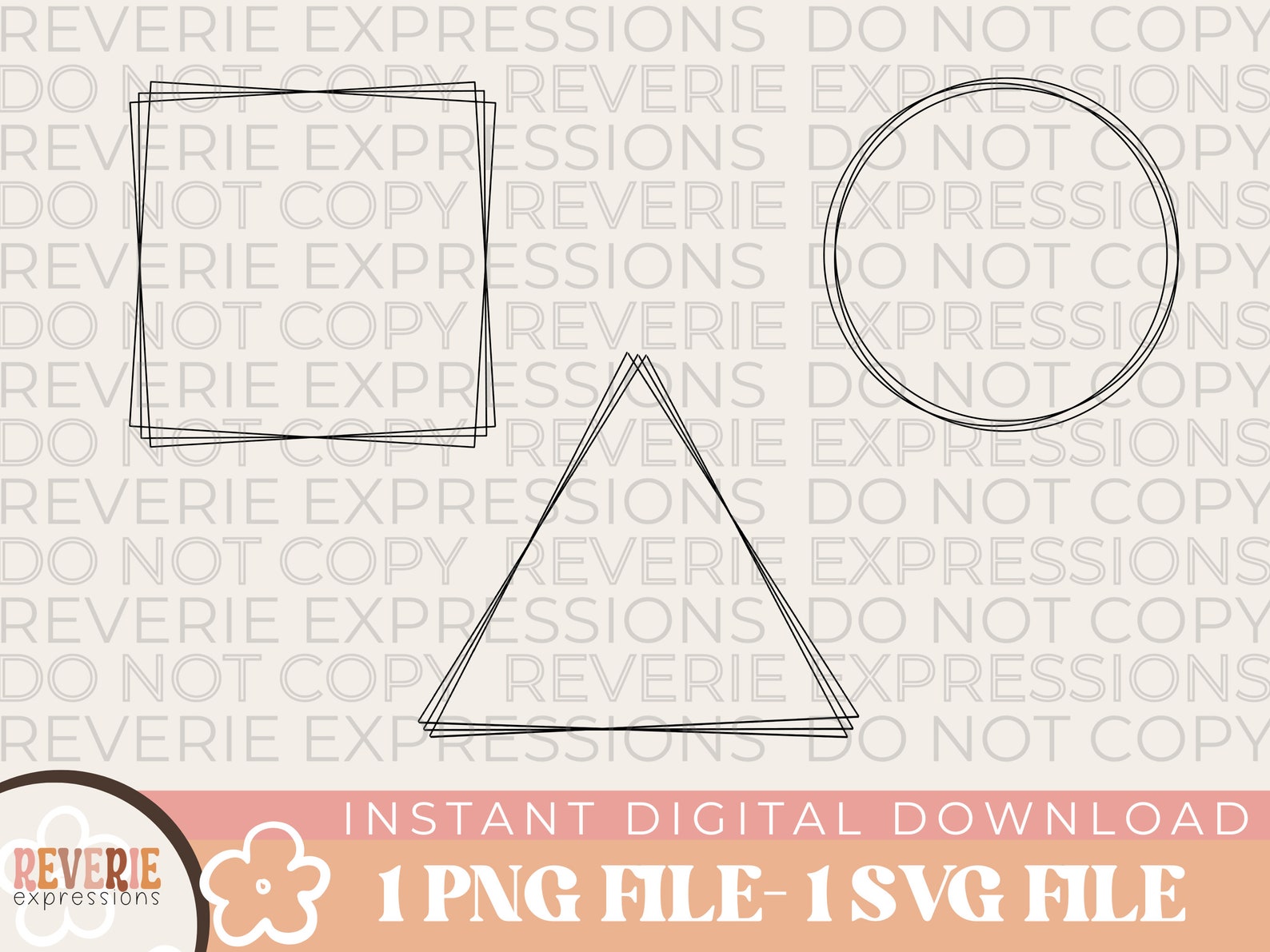 Basic Shape Designer Borders SVG Digital Download - Etsy