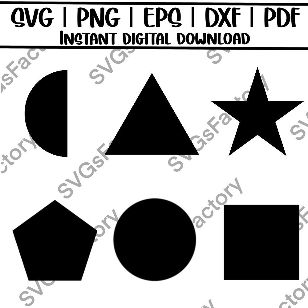 Basic Shape SVG Digital Download | Etsy