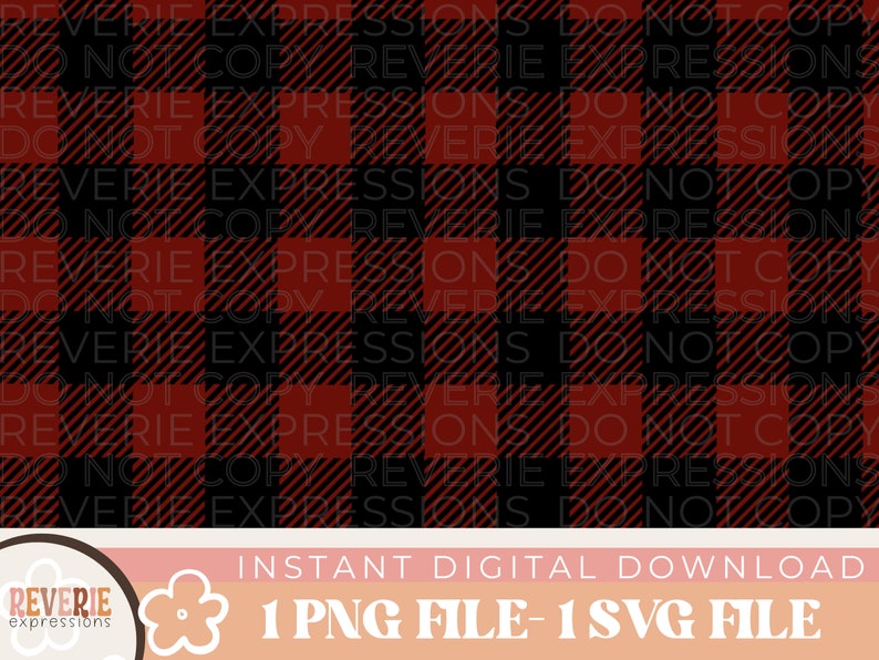 Red Buffalo Plaid Background SVG and PNG - Etsy Canada