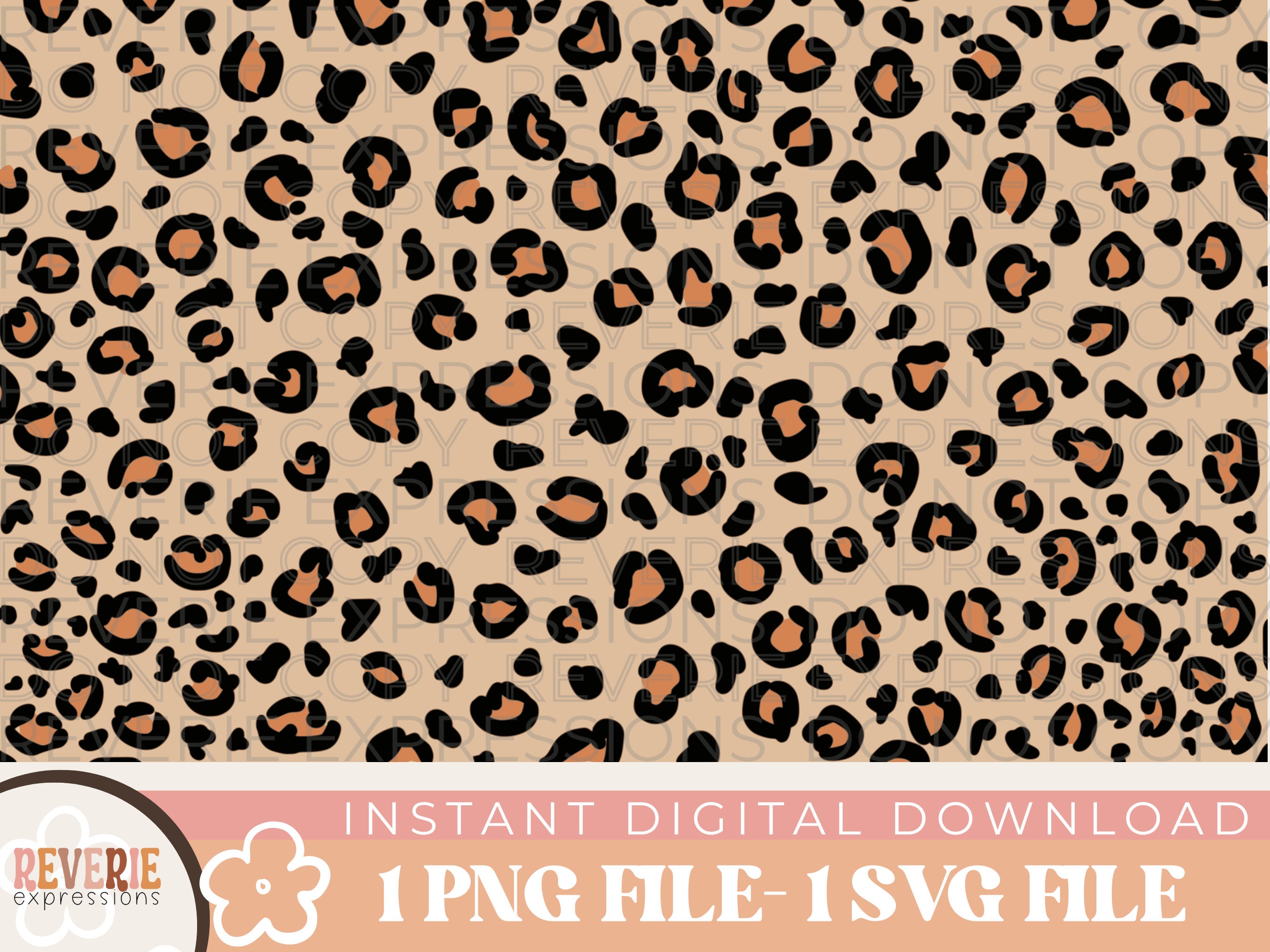 Leopard Print Background SVG and PNG - Etsy