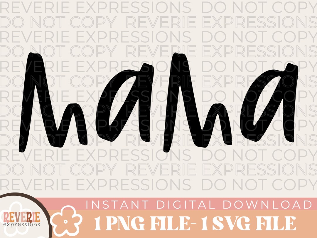 Mama Script Text SVG and PNG Mom Leopard Design Digital Download - Etsy