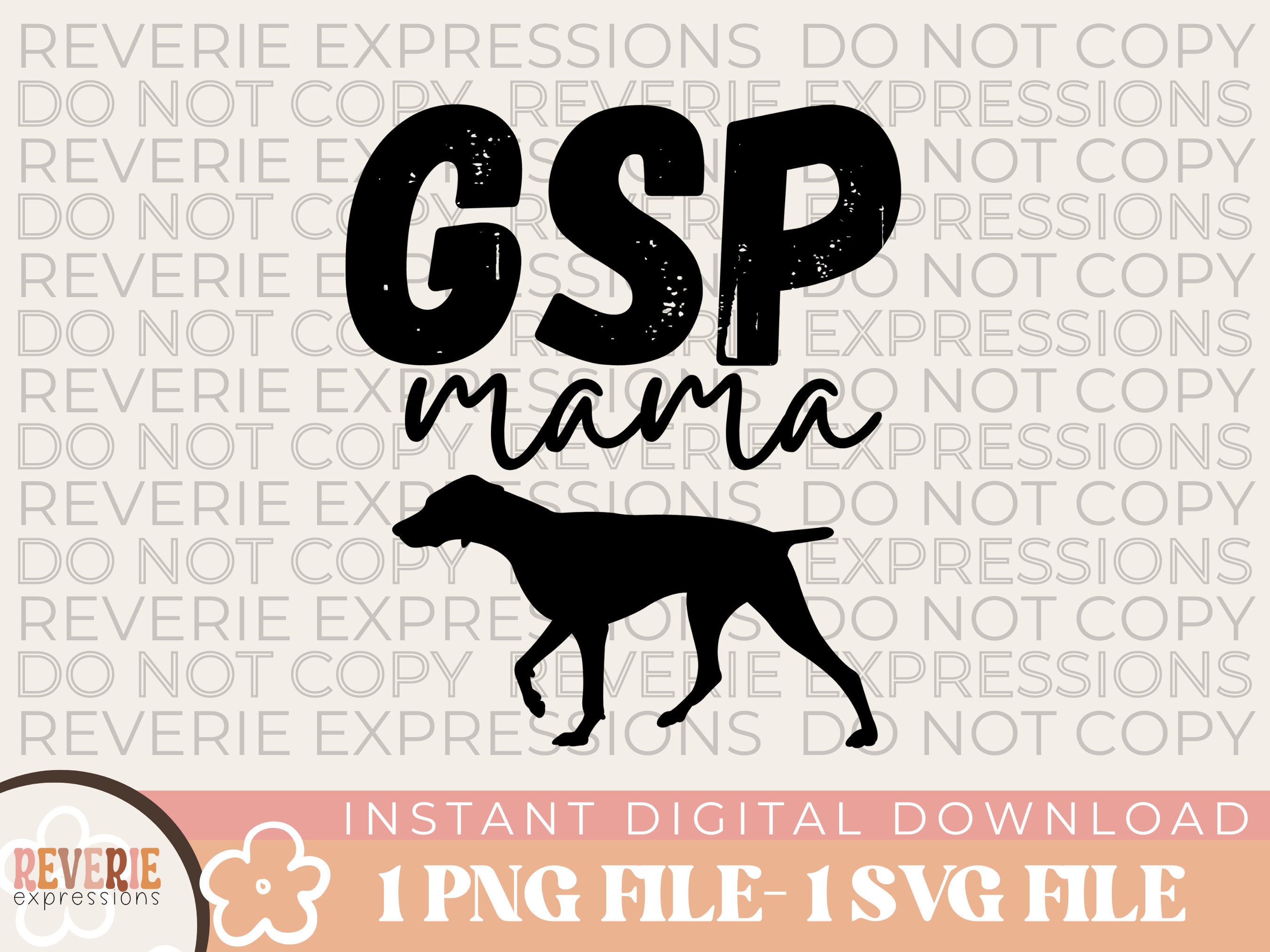 GSP MAMA SVG Cut File, Distressed Svg File, German Shorthaired Pointer ...