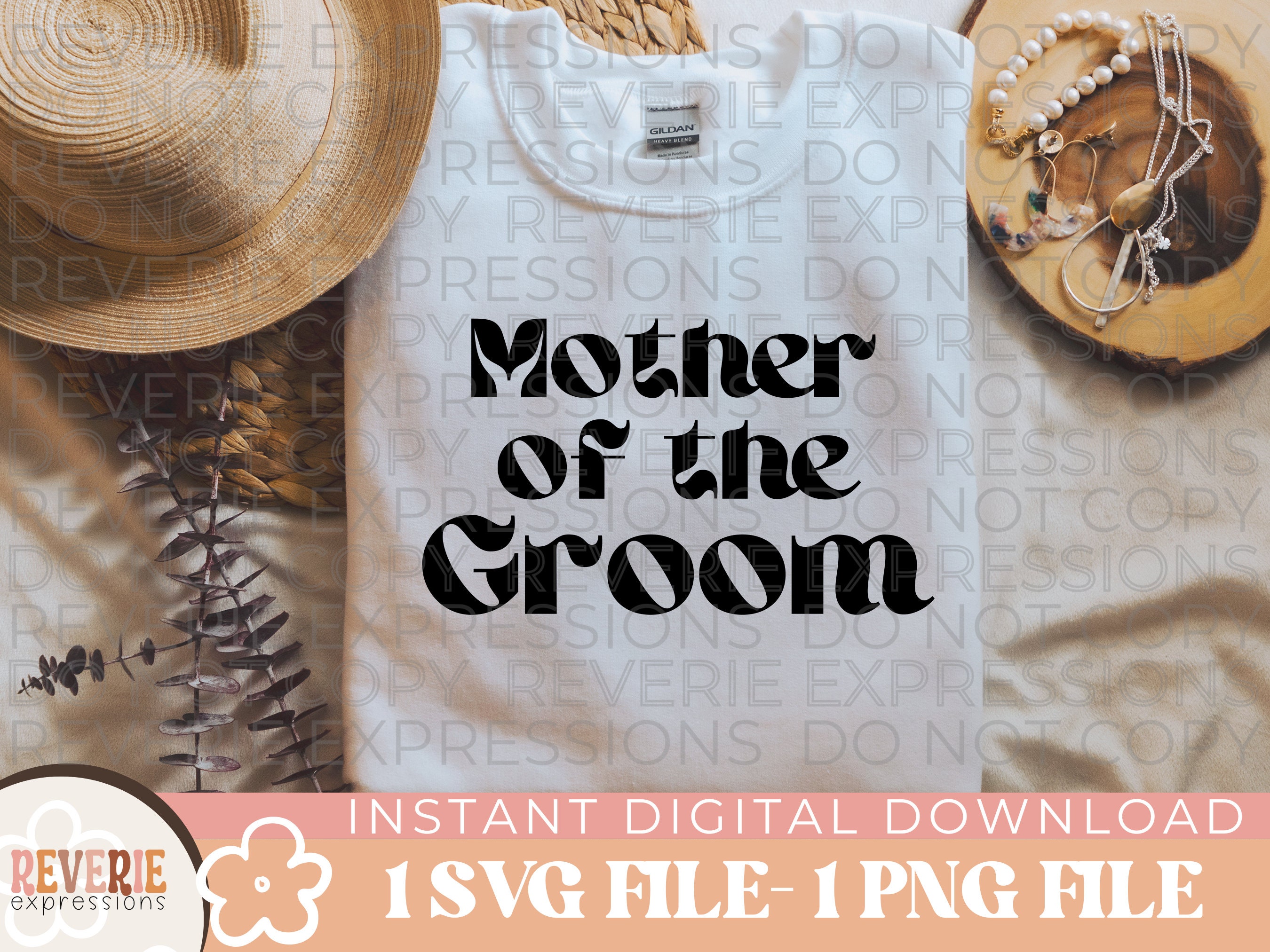 Mother of the Groom Text SVG and PNG Wedding Party Script Design ...