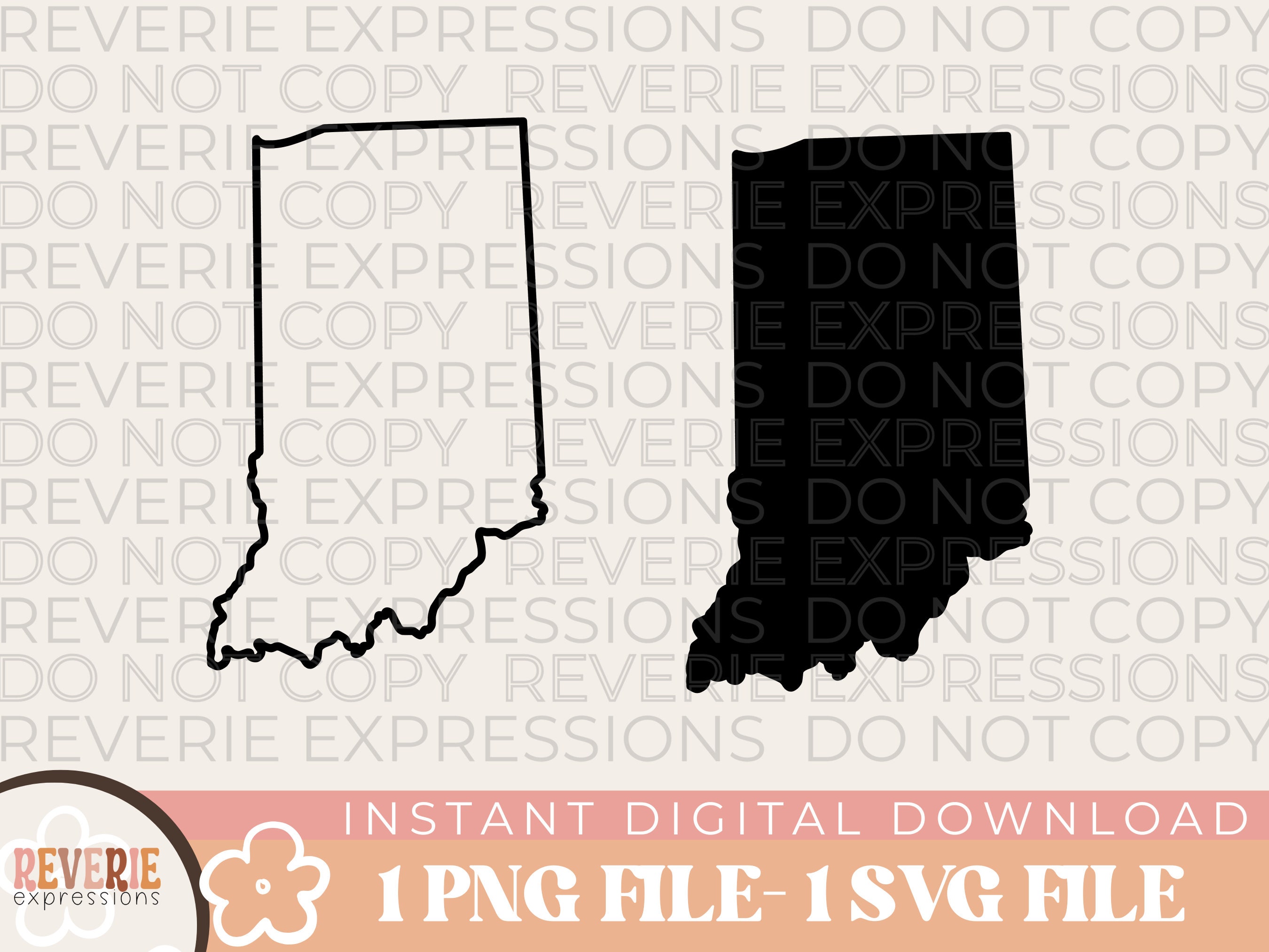 Indiana State SVG and PNG | Indiana Outline | State Silhouette - Etsy