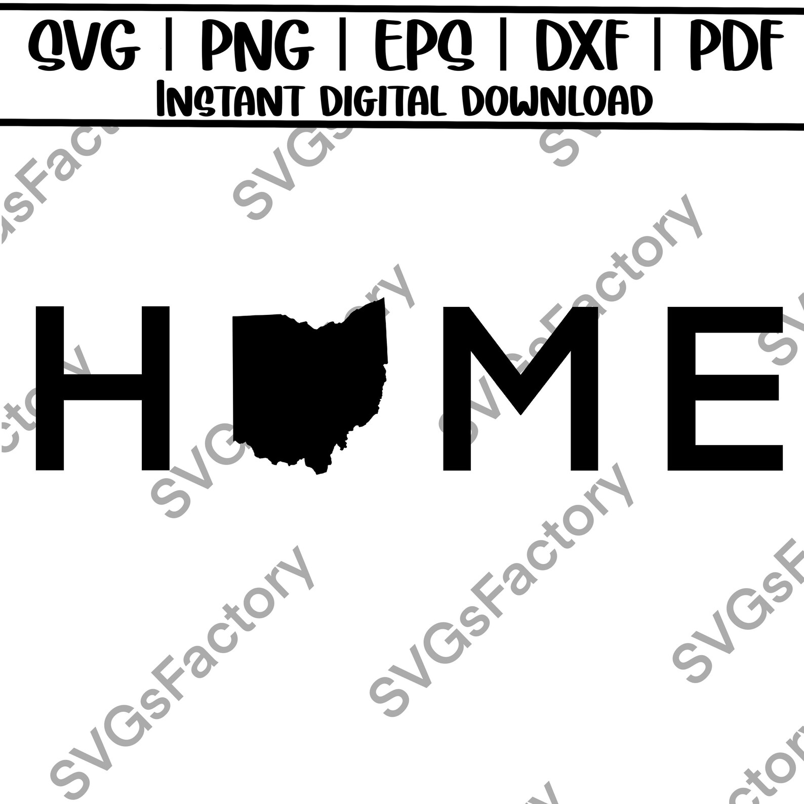 Ohio Home SVG and PNG Ohio Home Graphic | Etsy