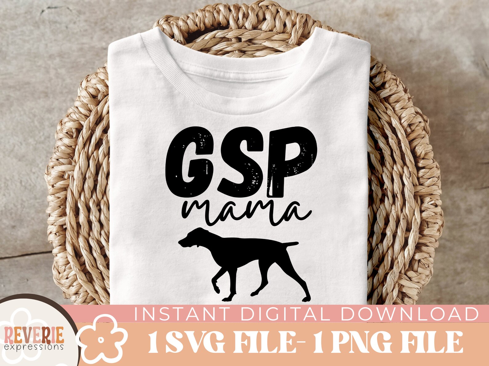 GSP MAMA SVG Cut File, Distressed Svg File, German Shorthaired Pointer ...