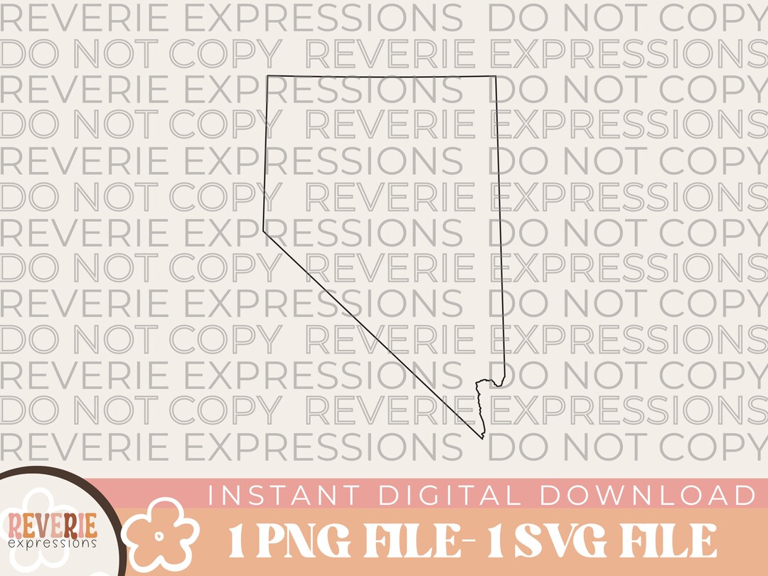 Nevada State SVG and PNG | Nevada Outline | State Silhouette - Etsy