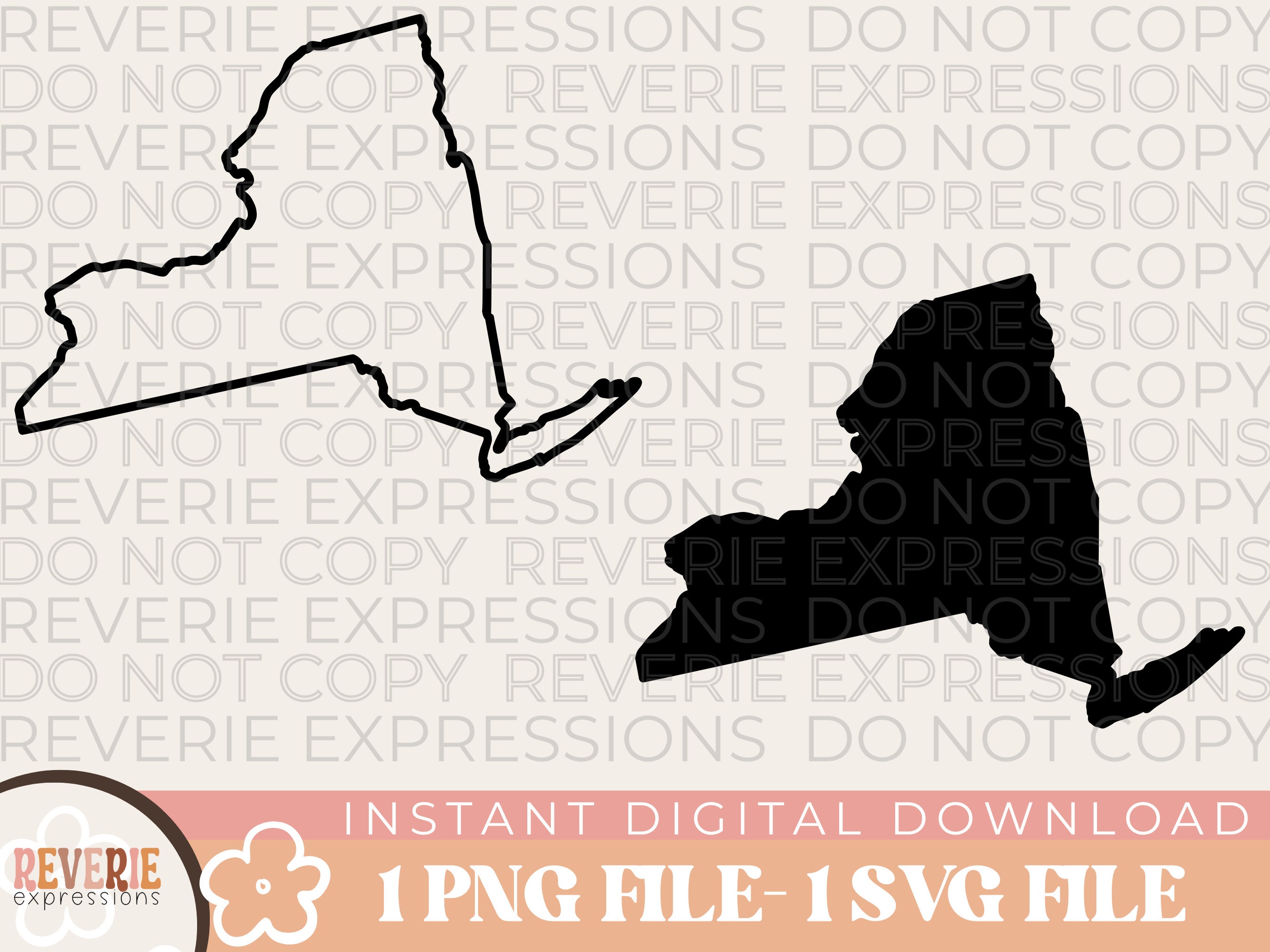 New York State SVG and PNG | New York Outline | State Silhouette - Etsy