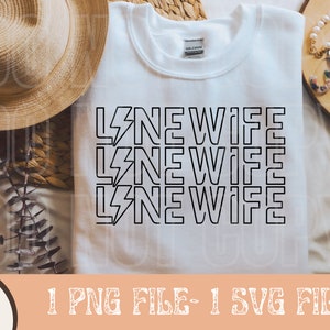 Linewife SVG and PNG, Repeating Pattern of Linewife, Lightening Bolt ...