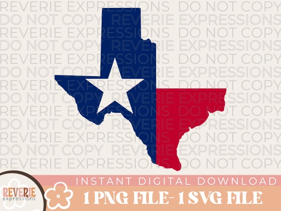 Texas State Flag State Outline