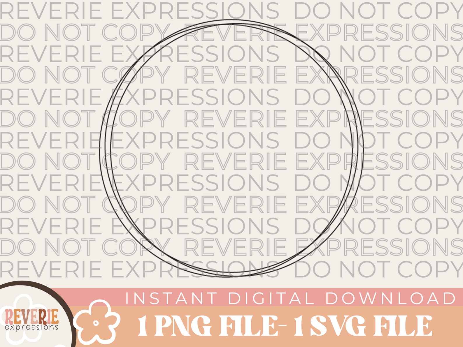 Triple Circle Frame Design SVG and PNG Digital Download | Designer ...