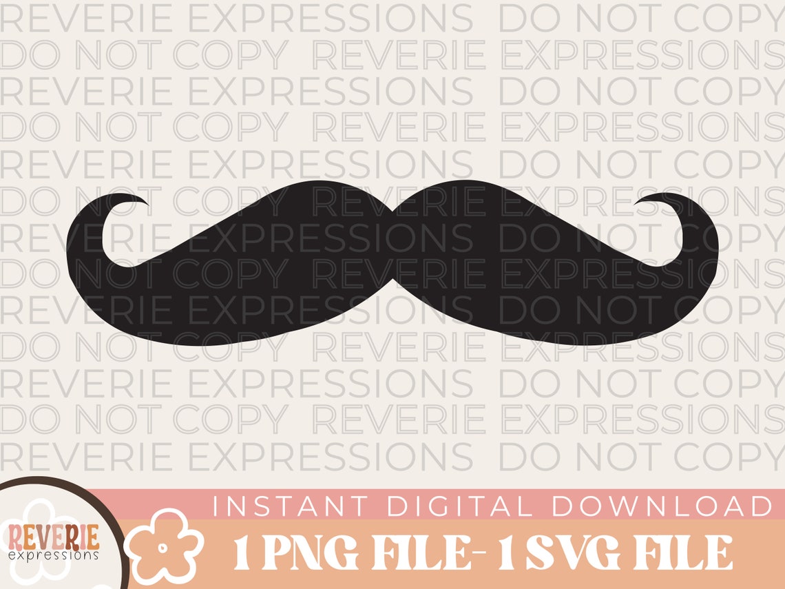 Mustache SVG Digital Download - Etsy