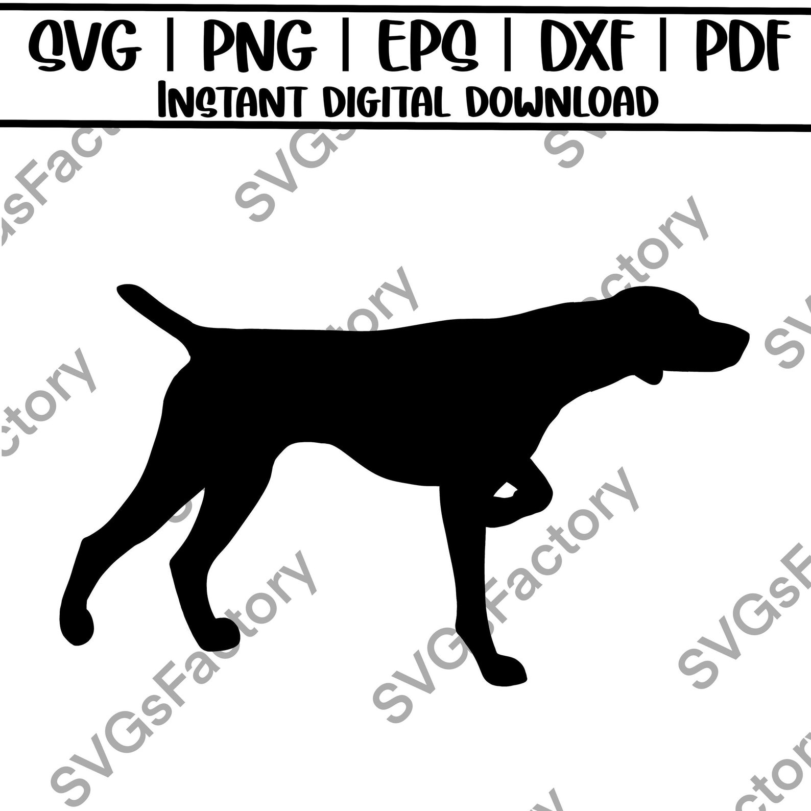 GSP Cut Out SVG Digital Download German Shorthaired Pointer - Etsy