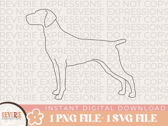 GSP Outline SVG Digital Download / Calcomanía alemana de - Etsy México