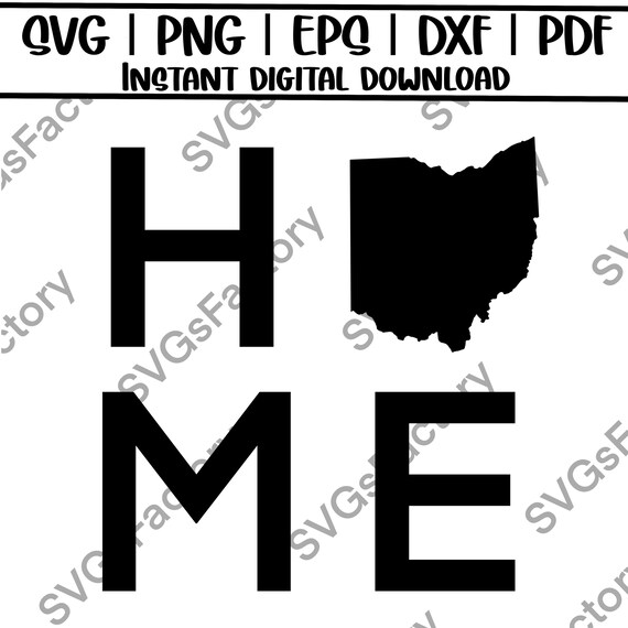 Ohio Home SVG and PNG Ohio Home Graphic - Etsy