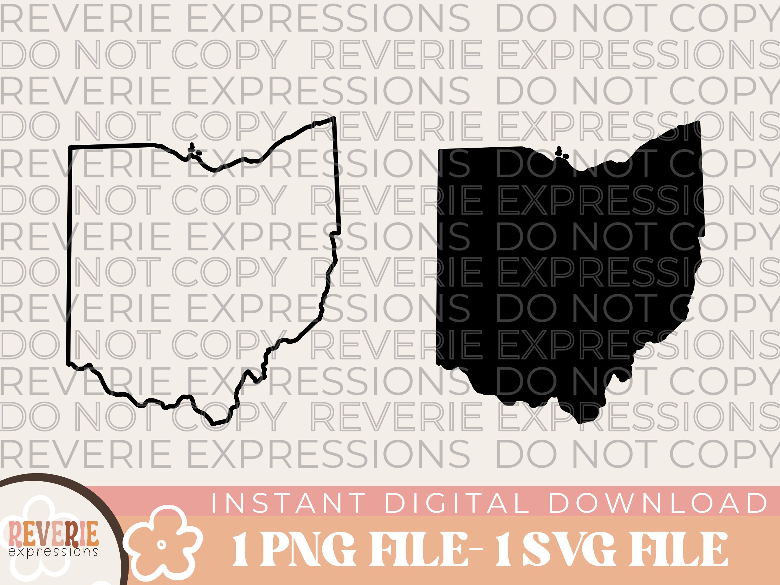 Ohio State SVG Digital Download, Ohio State Outline SVG, Ohio State ...