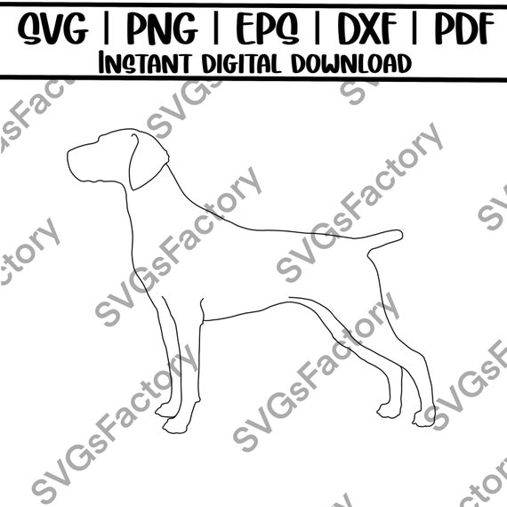GSP Outline SVG Digital Download German Shorthaired Pointer | Etsy UK