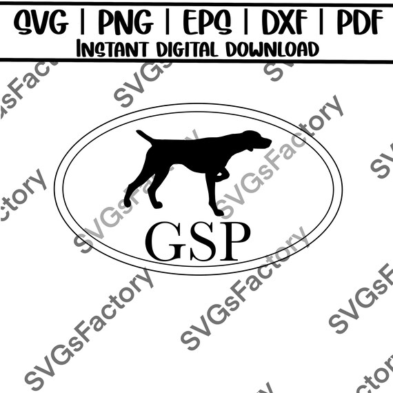 GSP Decal Oval Digital Download German Shorthaired Pointer - Etsy