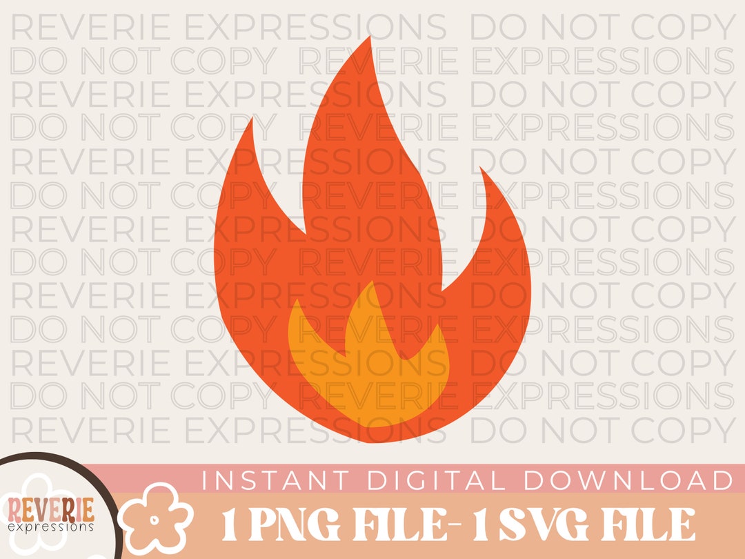 Fire SVG and PNG Digital Download Flame Clipart Image - Etsy