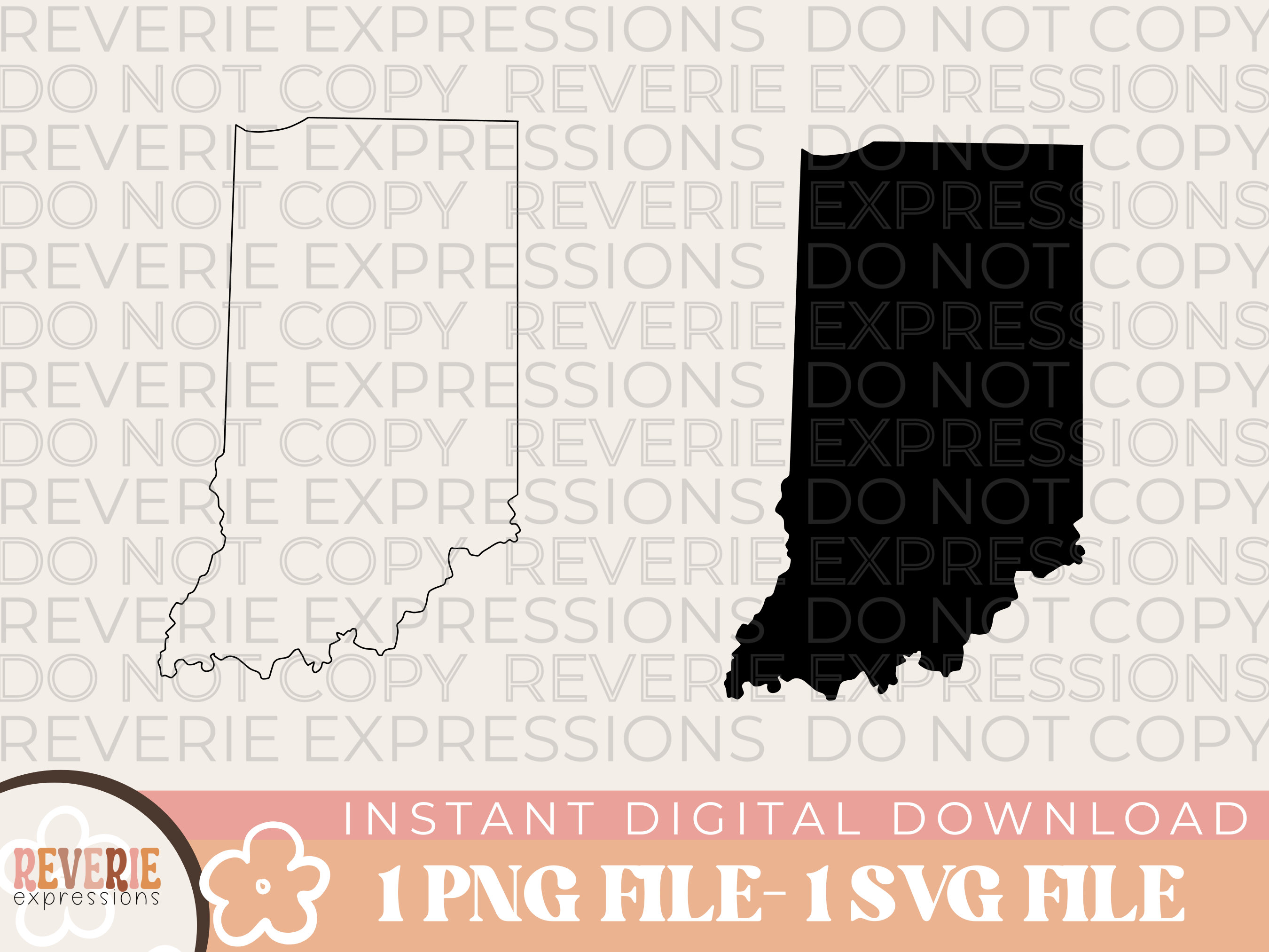 Indiana State SVG and PNG Indiana Outline State Silhouette - Etsy
