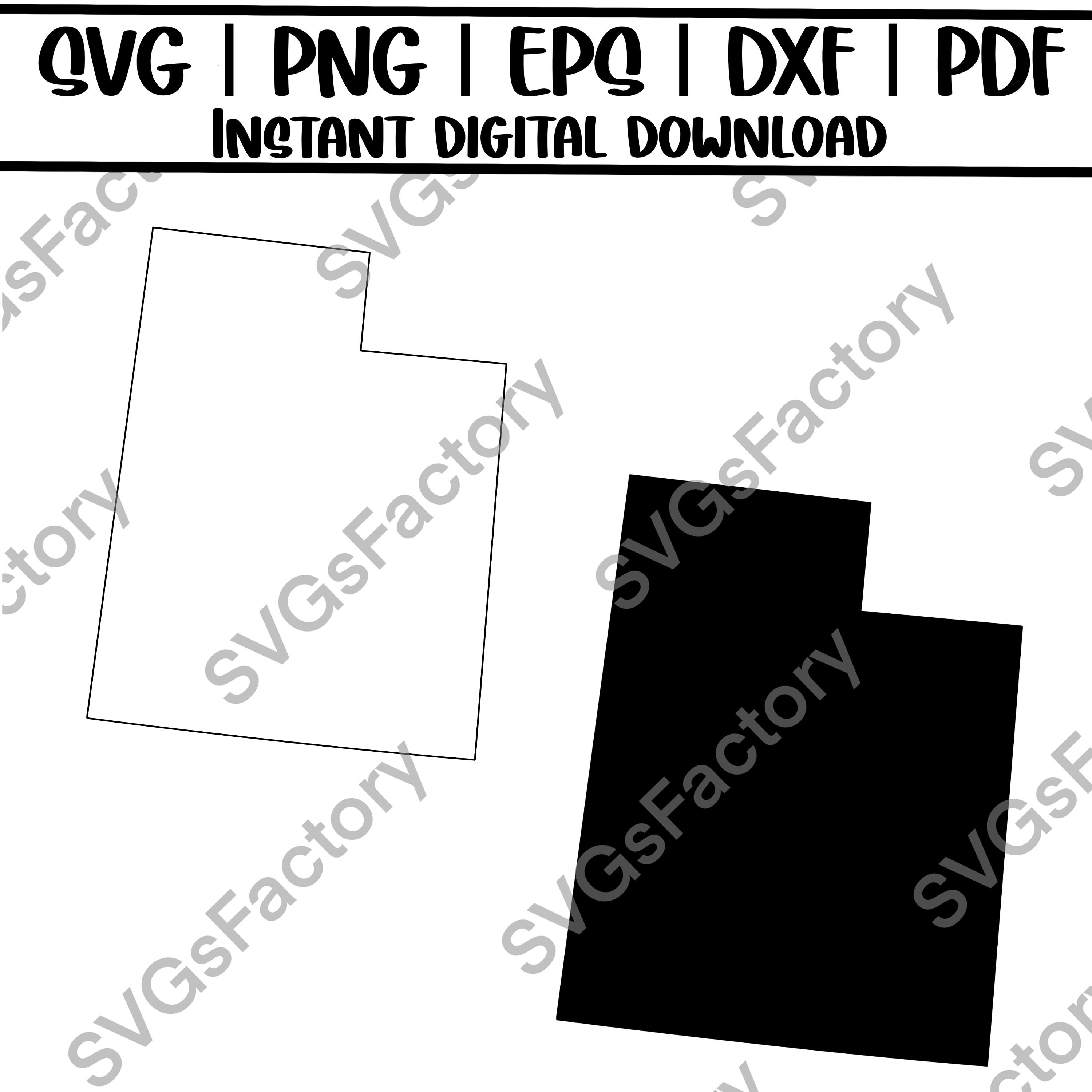 Utah State SVG Digital Download Utah State Outline SVG Utah | Etsy