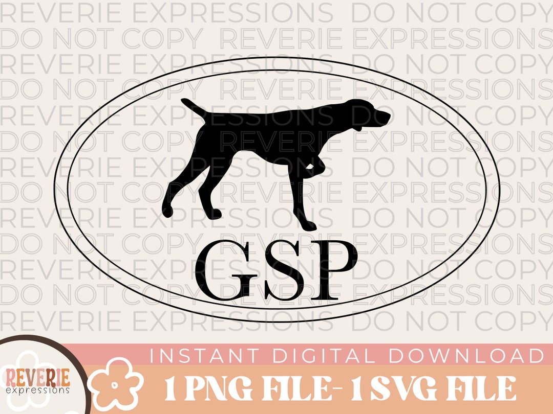 GSP Decal Oval Digital Download | German Shorthaired Pointer Car Decal ...