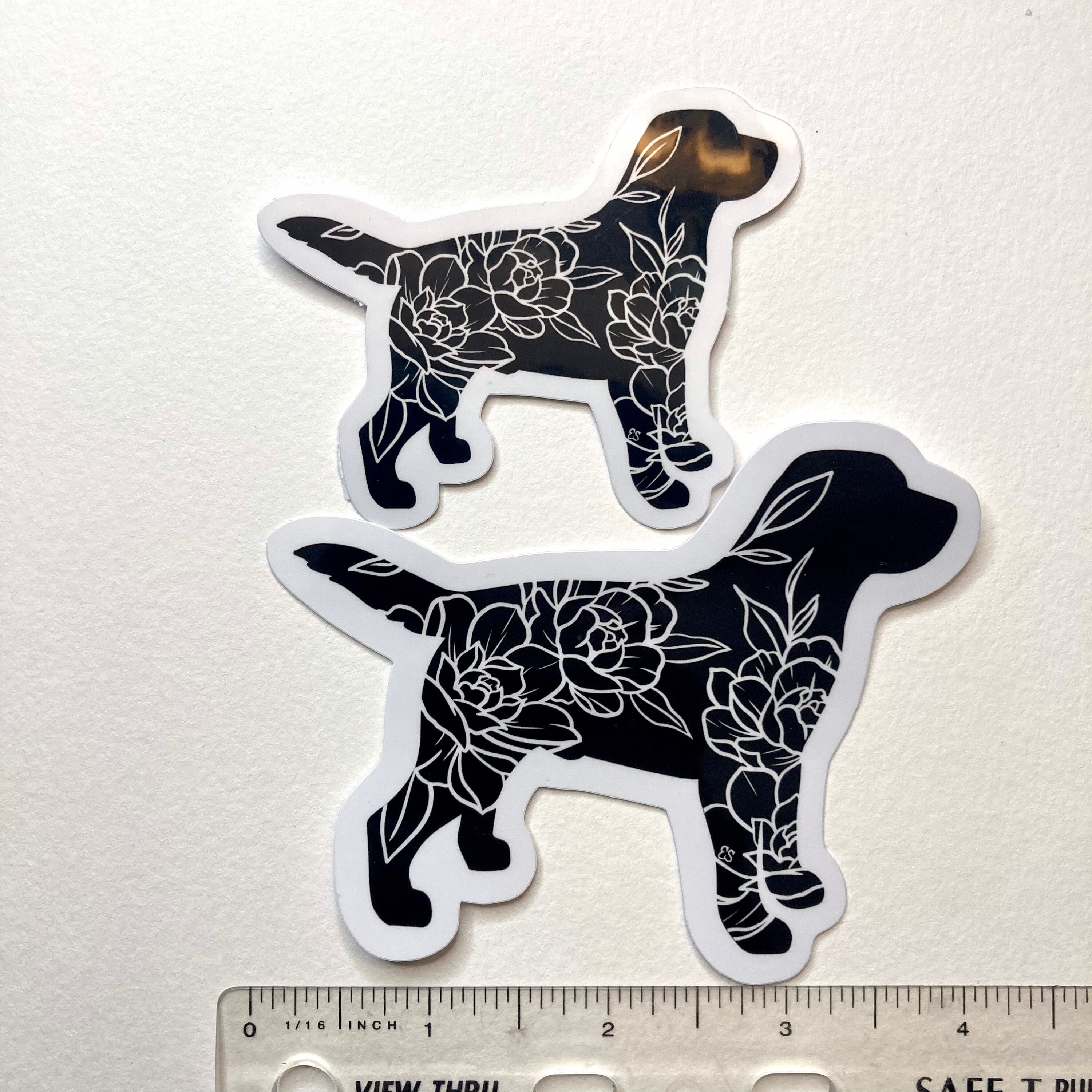 Floral Labrador Retriever Sticker Dog Sticker Lab Sticker - Etsy