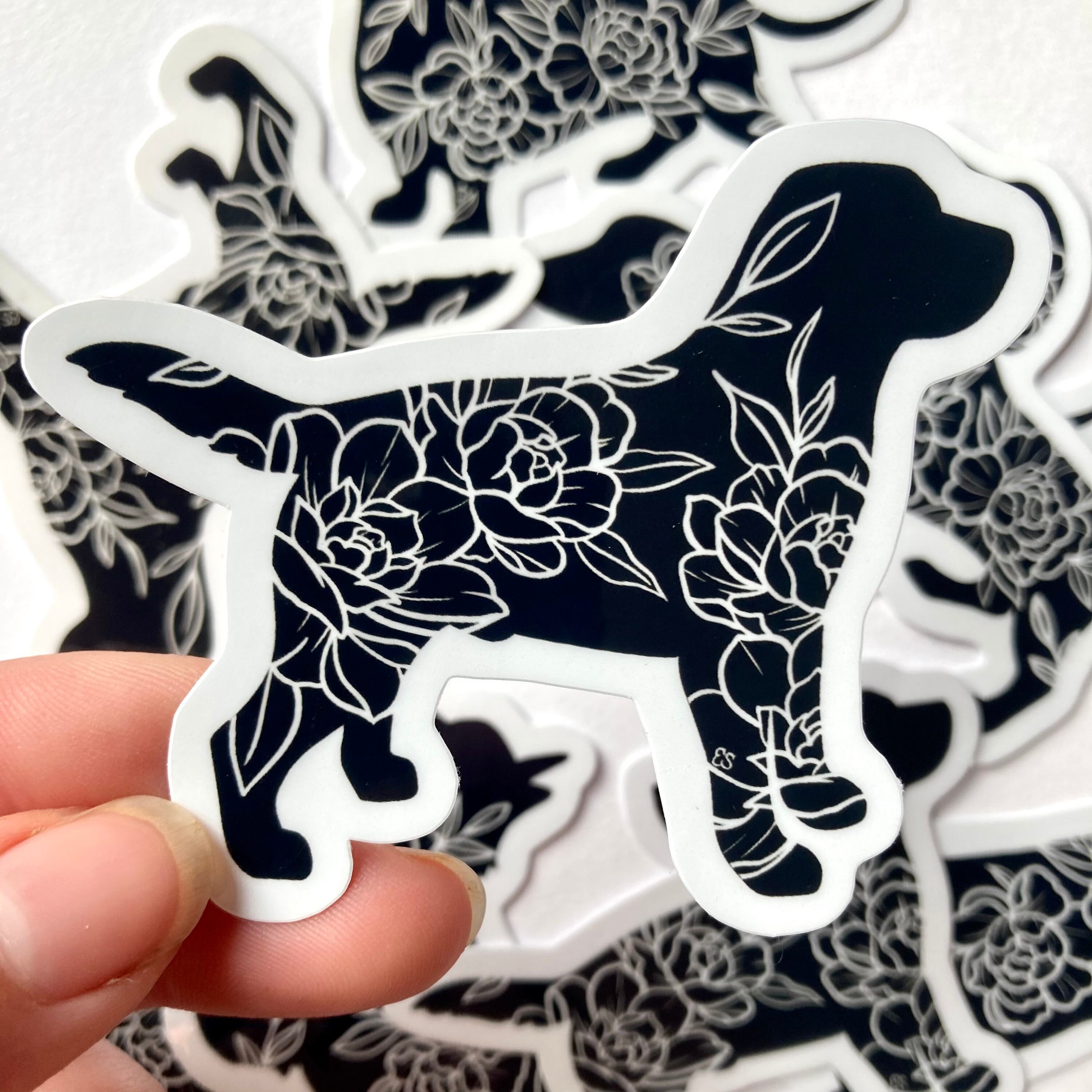 Floral Labrador Retriever Sticker Dog Sticker Lab Sticker - Etsy