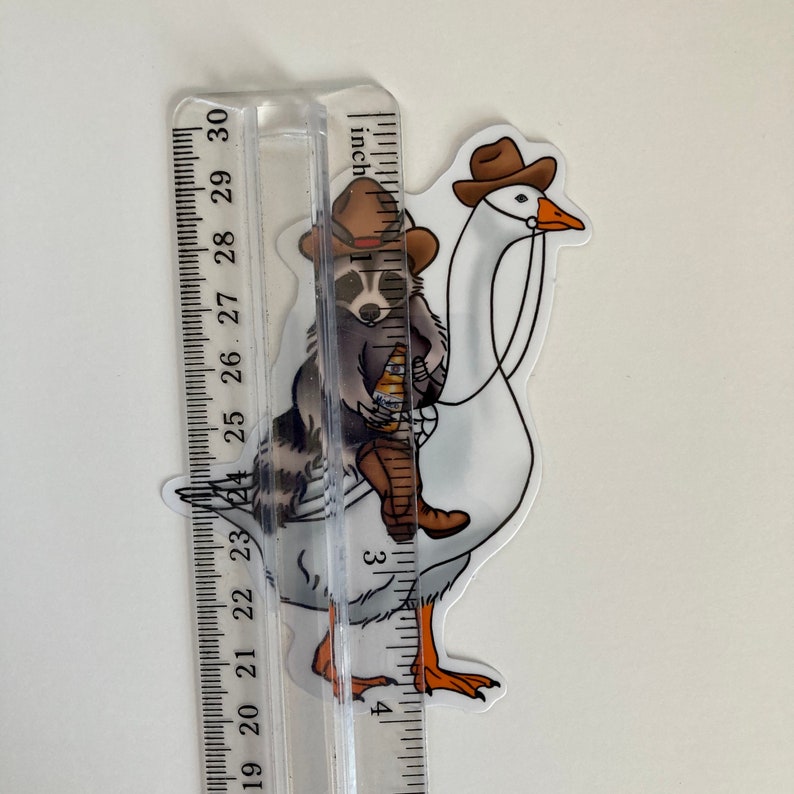 Cowboy Raccoon on a Goose With a Beer Modelo Inspired - Etsy