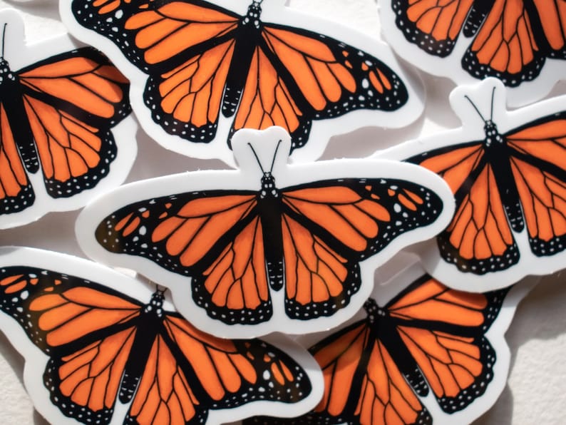Monarch Butterfly Sticker Butterfly Decal Art Sticker - Etsy