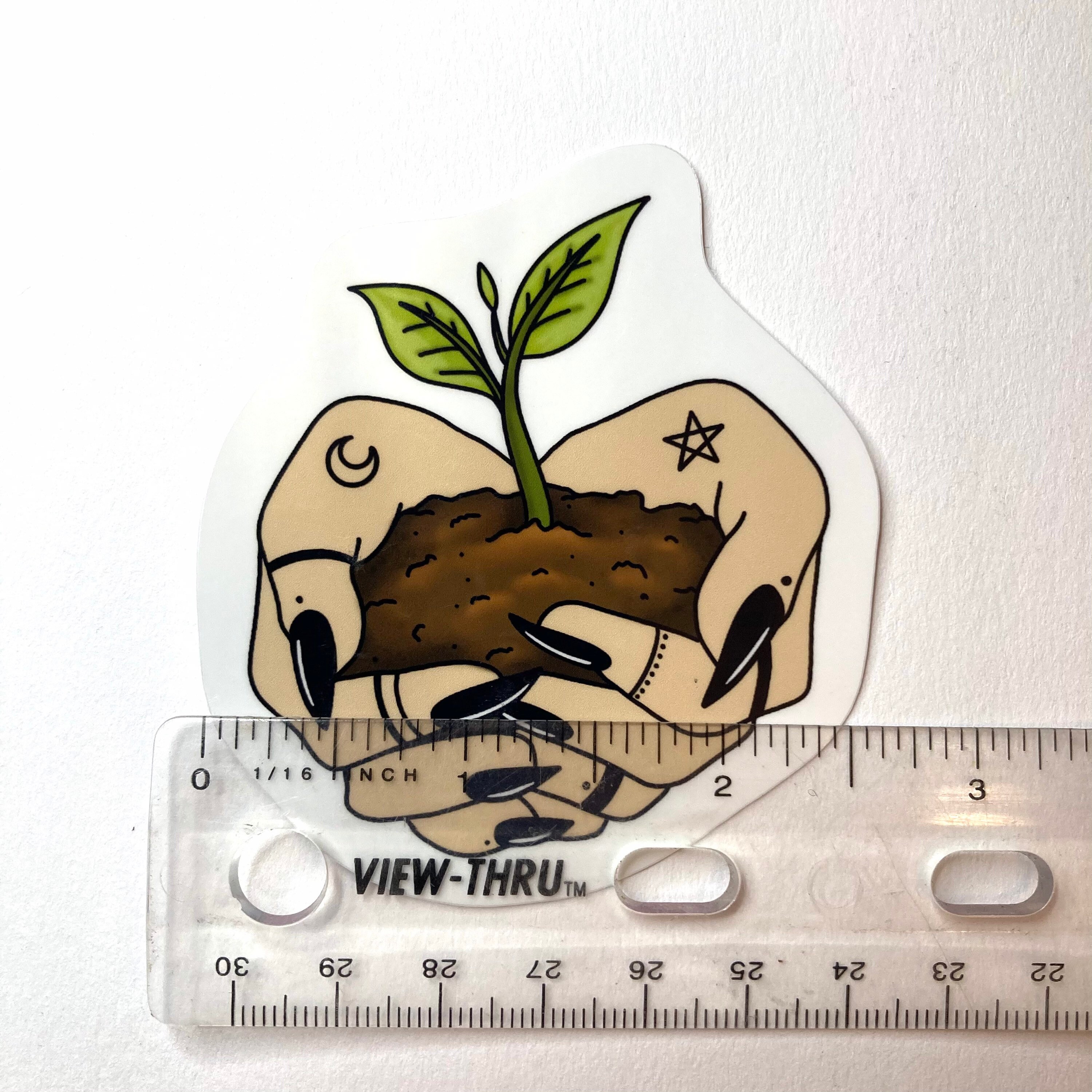 Green Witch Hands Green Witch Sticker Plant Sticker - Etsy