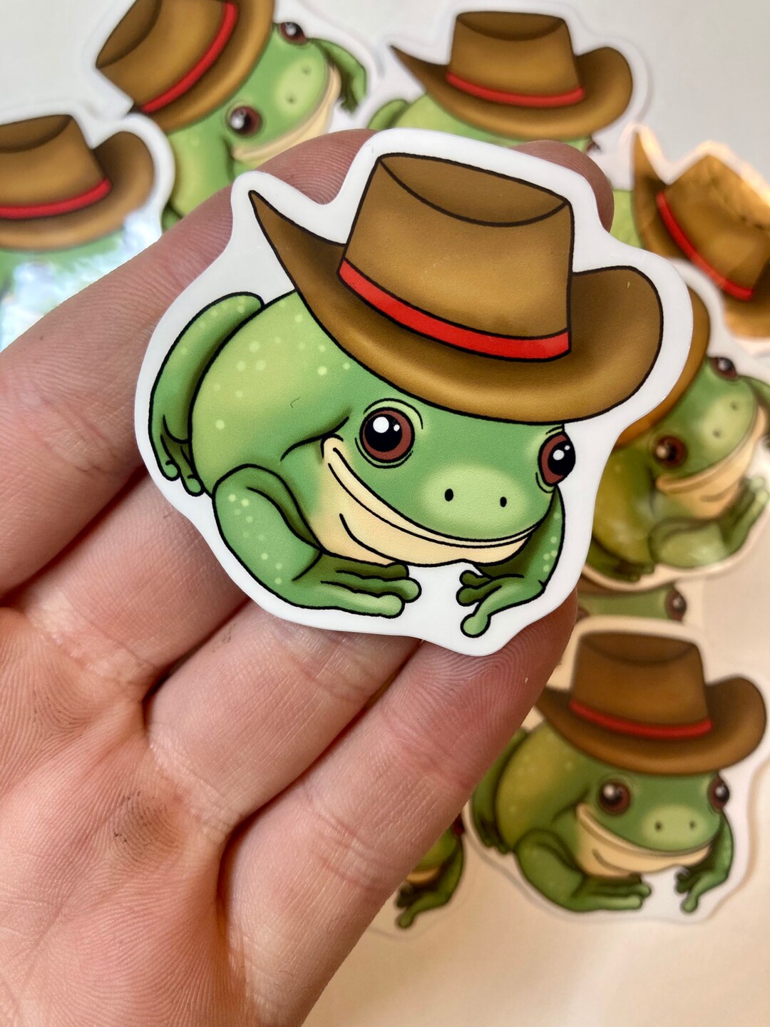 Cowboy Frog | Frog Sticker, Frog Decal - Etsy