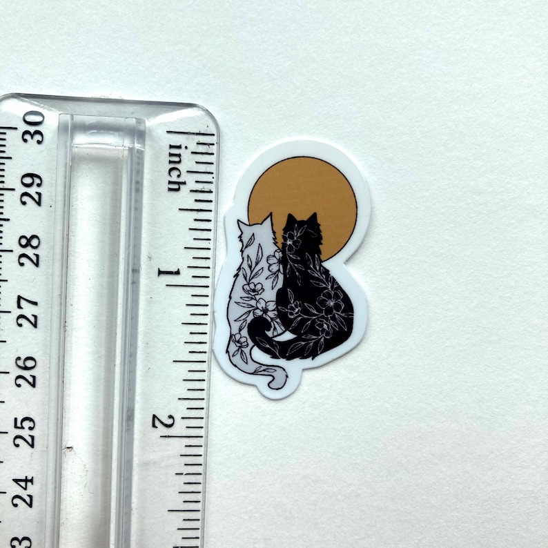 Two Cats Sticker Yin and Yang Cat Sticker Vinyl Cat Sticker - Etsy