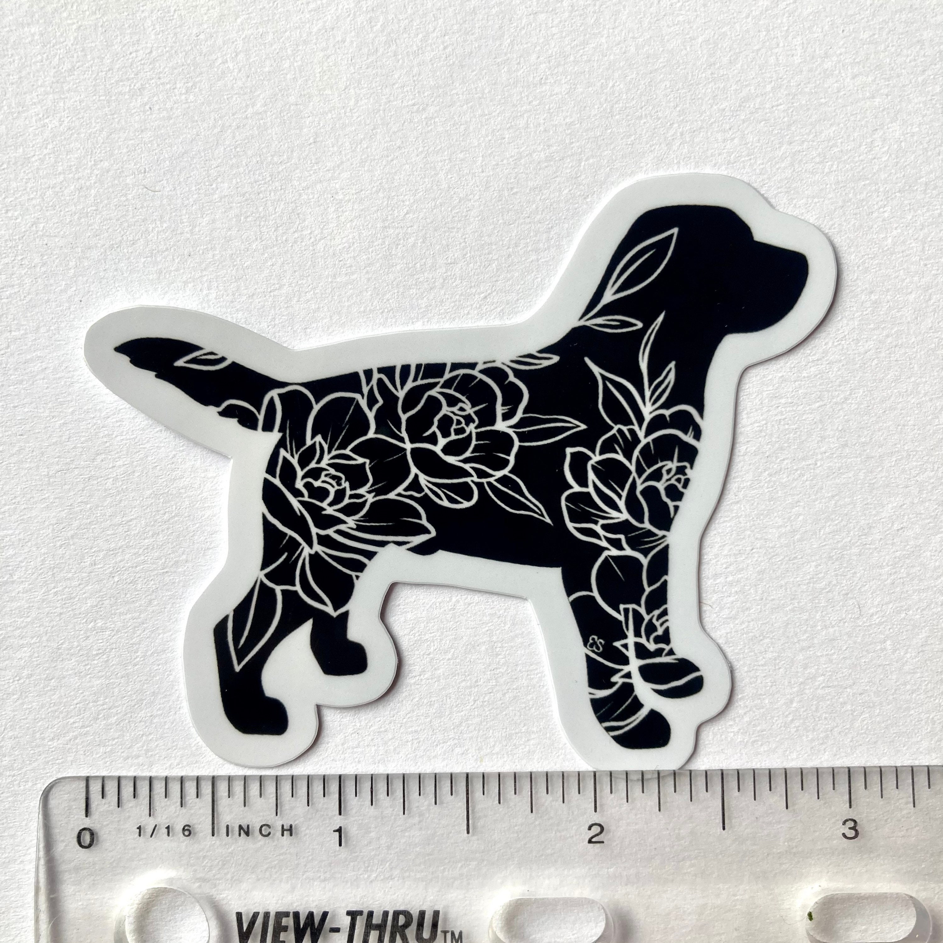 Floral Labrador Retriever Sticker Dog Sticker Lab Sticker - Etsy