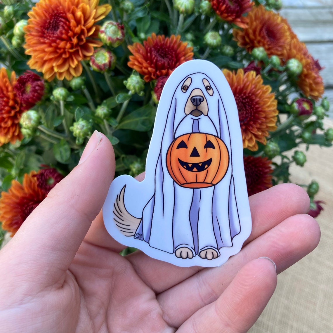 Golden Retriever Ghost Spooky Pup Halloween Dog Ghost Dog | Etsy