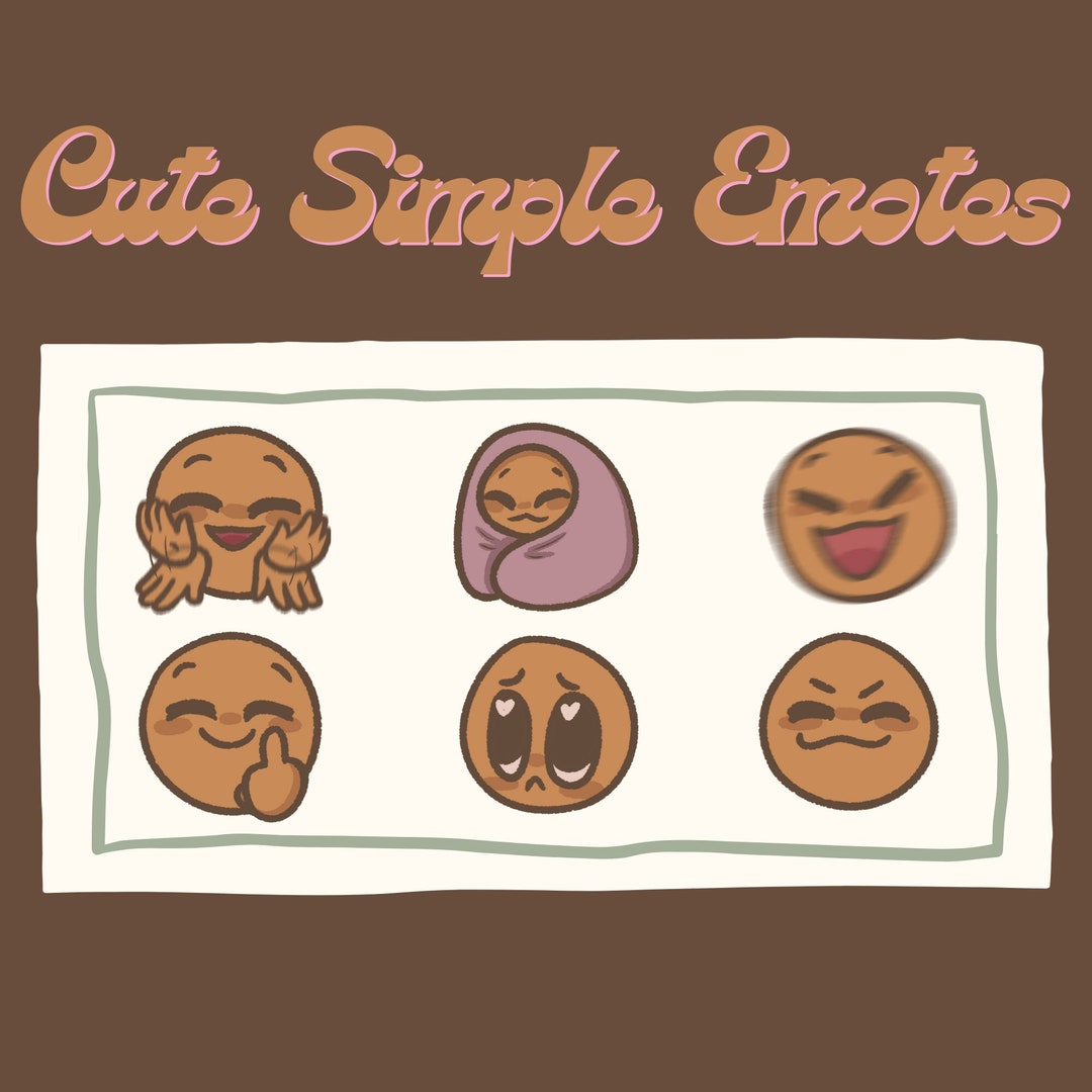Cute Simple Emotes | Pack of 20 | Discord | - Etsy