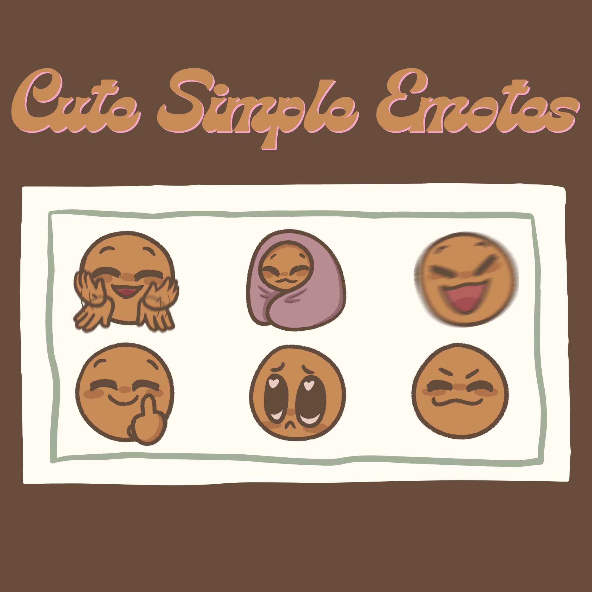 Cute Simple Emotes | Pack of 20 | Discord | - Etsy