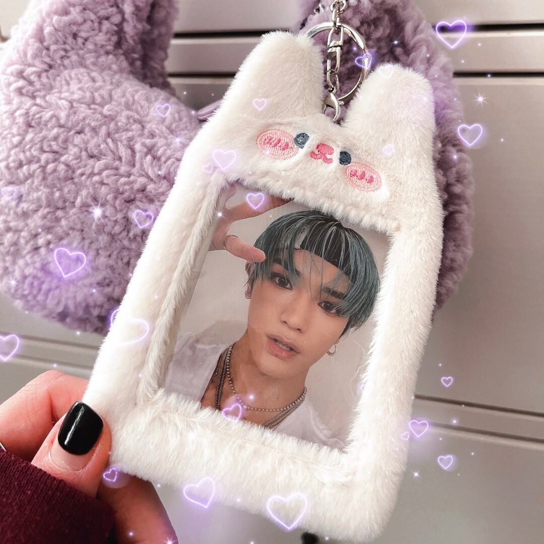Kpop Pc Holder K-pop Keyring Fluffy Pig Bunny Keyring Pink - Etsy UK