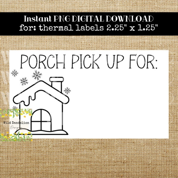 Porch Pick up Thermal Label - Etsy