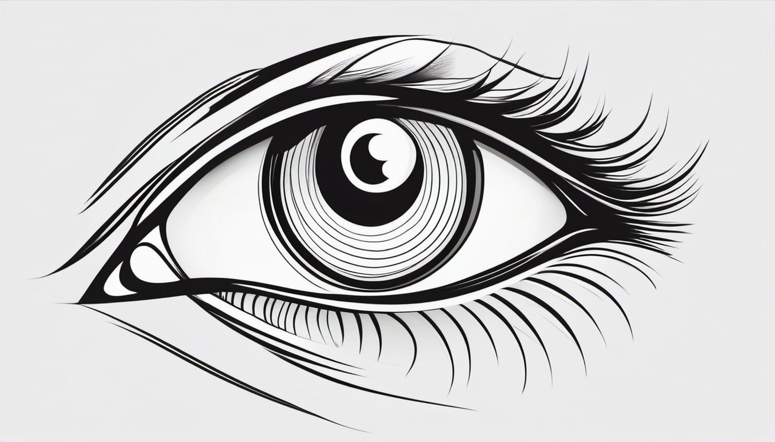 The Human Eye is Black and White Lines, Sketches. - Etsy