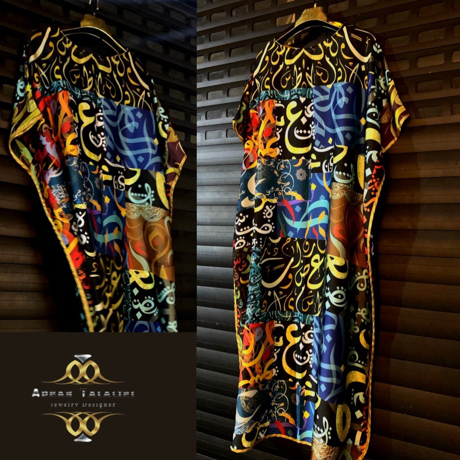 Unique Arabic Calligraphy Free Size Kaftan - Etsy