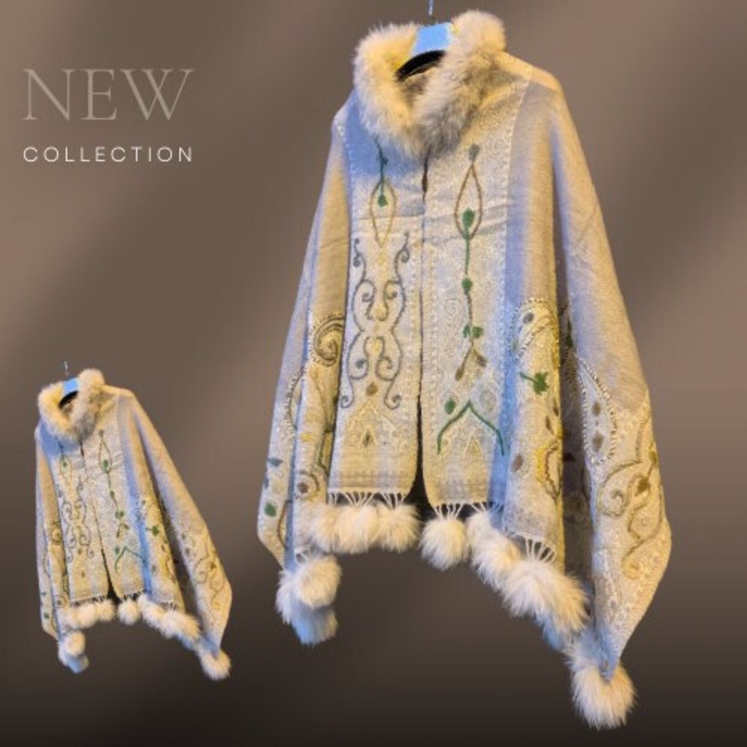 Chic and Cozy, This Merino Wool Mini Poncho Effortlessly Blends ...
