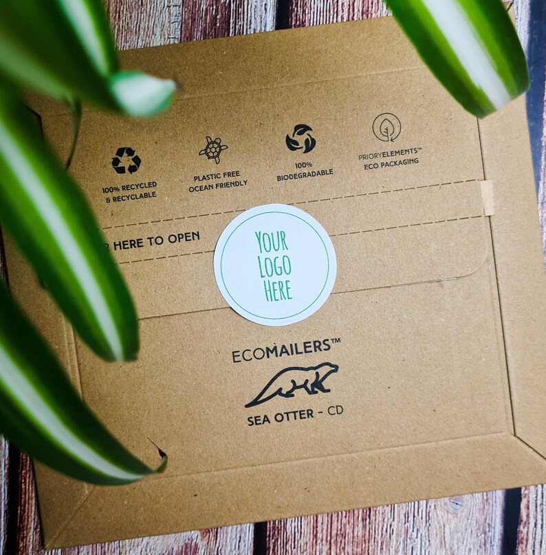 Custom Logo Stickers Biodegradable & Compostable Branding - Etsy UK
