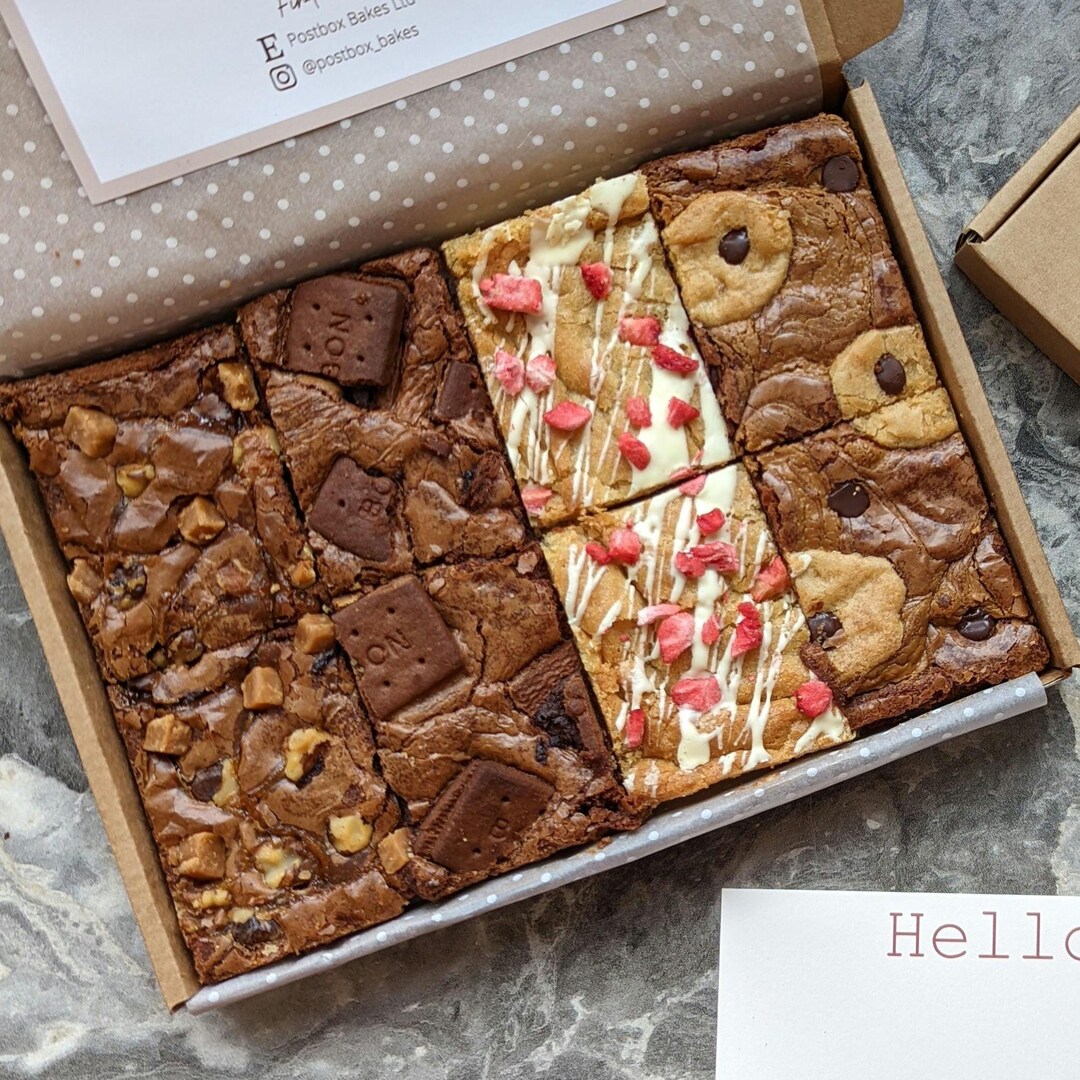 Personalised Letterbox Brownie Gift Box Postbox Bakes Gift for Her - Etsy