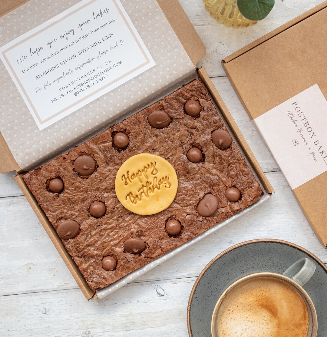 Birthday Brownie Gift Letterbox Brownie Postal Brownie - Etsy