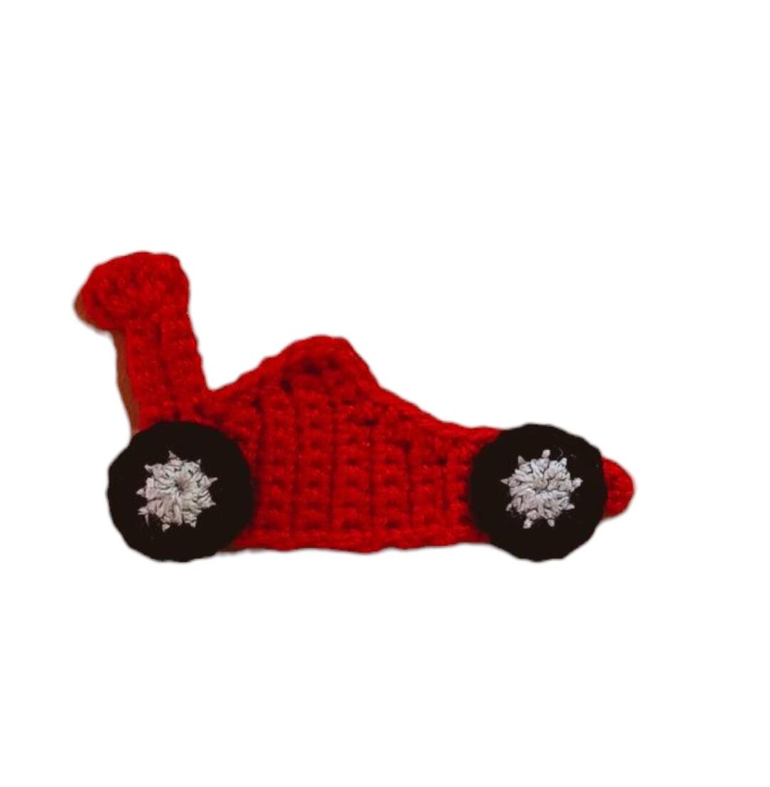 Crochet Racing Car Pattern, Racing Car Applique, Formula One Crochet ...