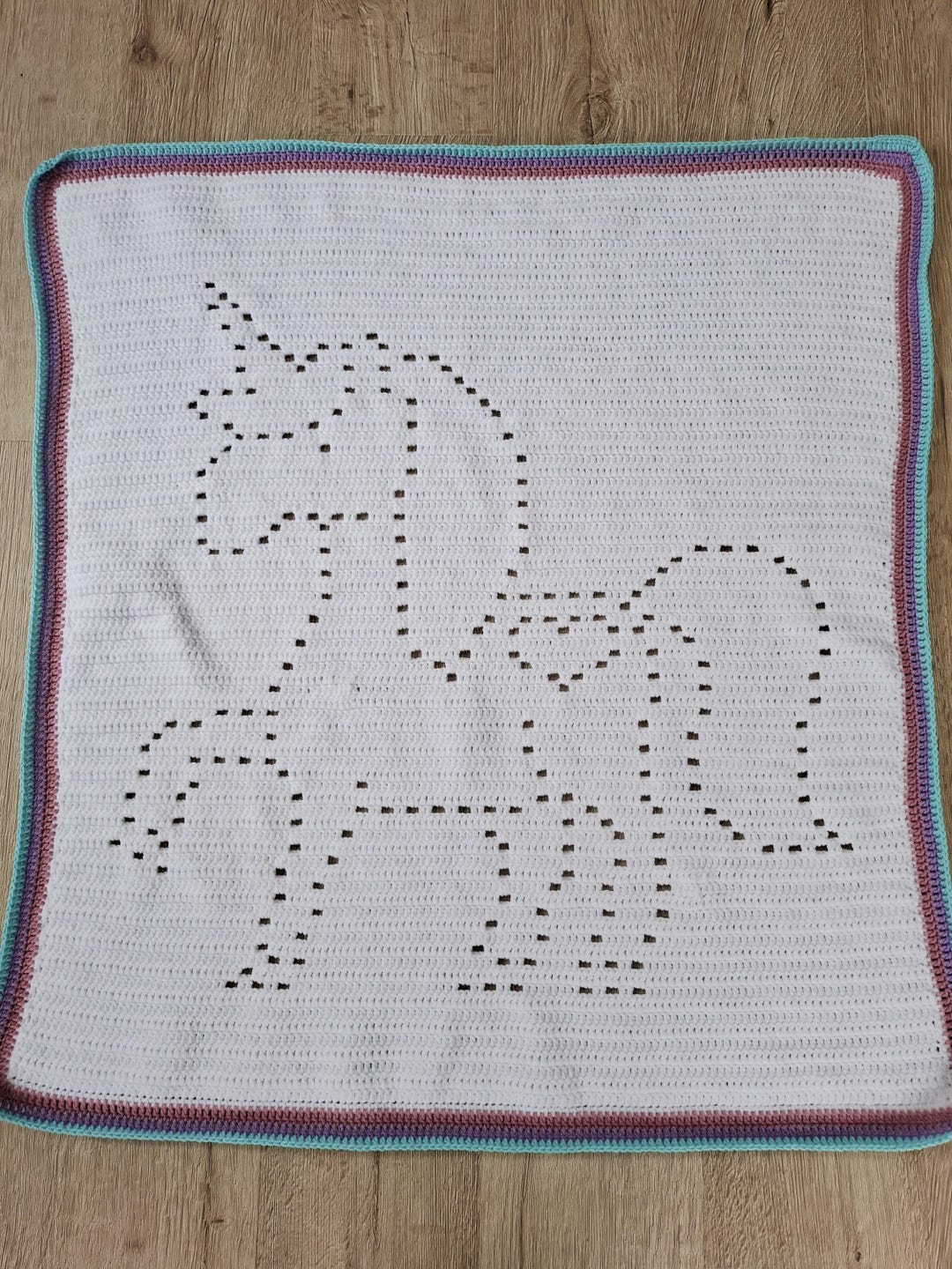 Unicorn Filet Crochet Baby Blanket Pattern (PDF Download) - Etsy
