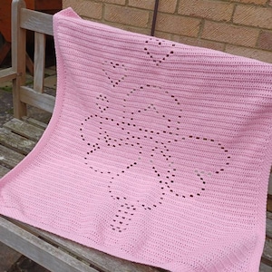 Fairy Baby Blanket Crochet Pattern: Filet Stitch Beginner Project (PDF ...
