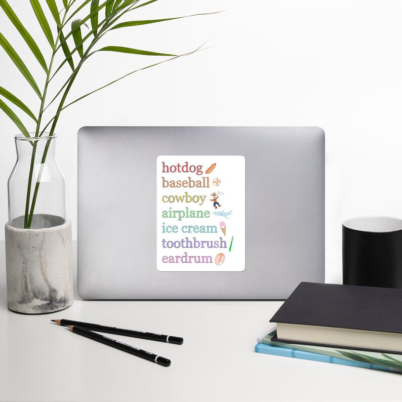 Audiology Spondee Word List With Pictures Sticker, Audiologist ...